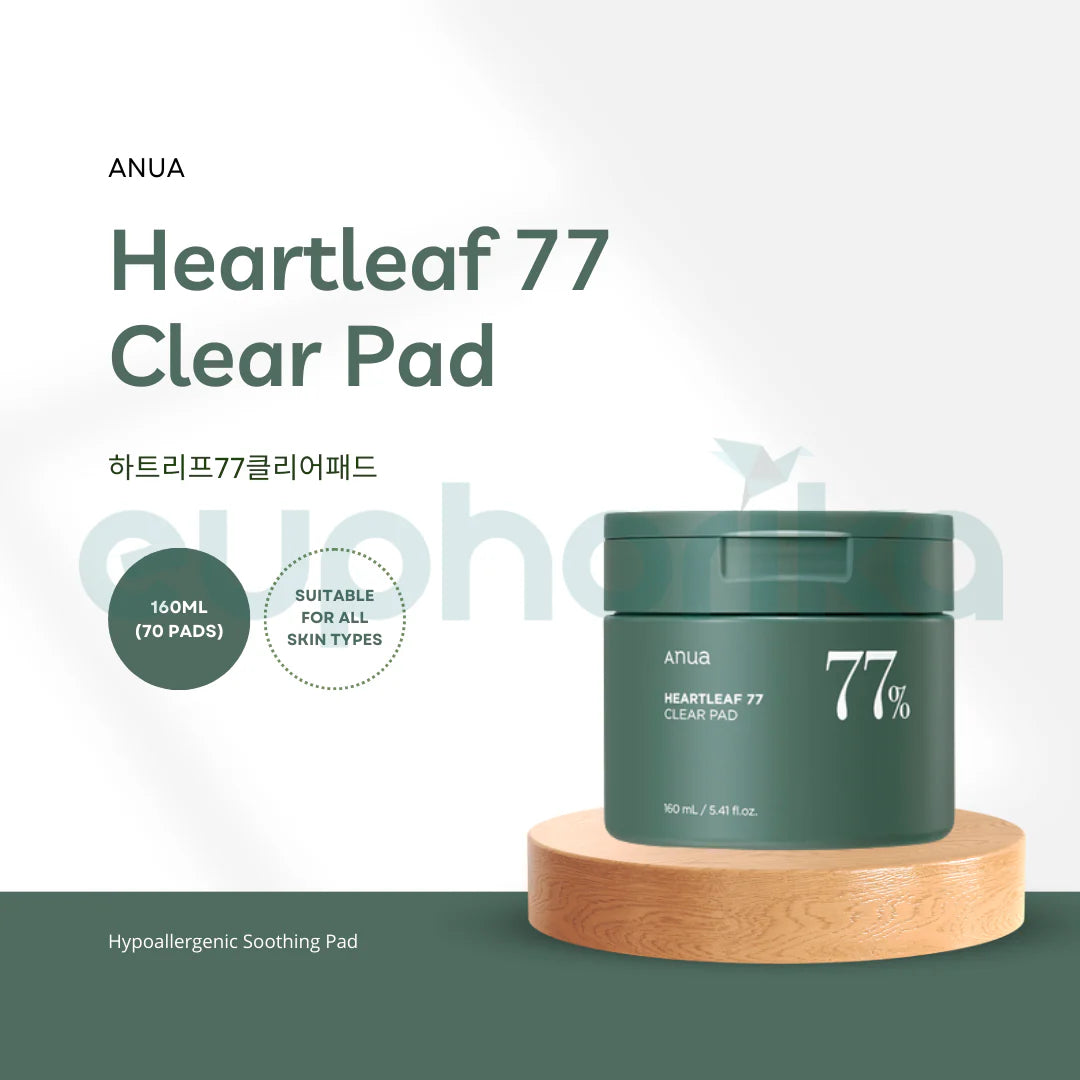Anua | Heartleaf 77% Clear Pad 160ml (70 pads) | Available in Qatar ...