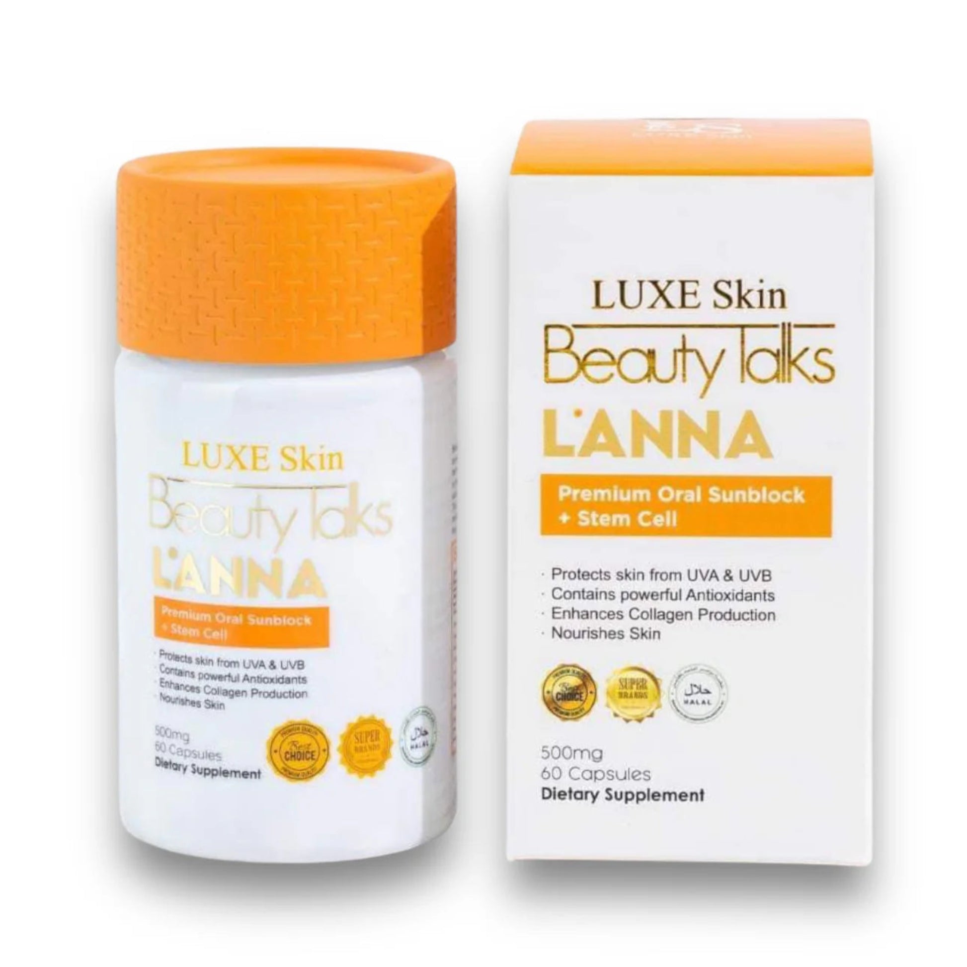 LUXE Skin | Beauty Talks Lanna Premium Oral Sunblock + Stem Cell 500mg – All About Skin Doha