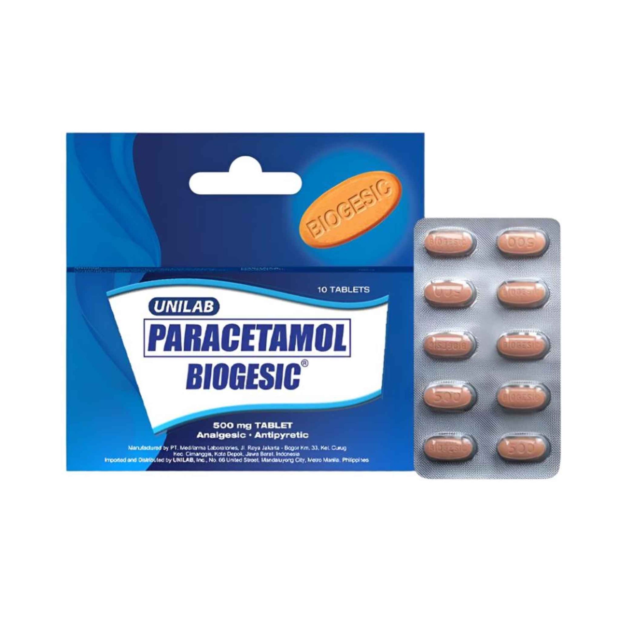 Buy UNILAB Biogesic Paracetamol (10 Tablets) in Qatar